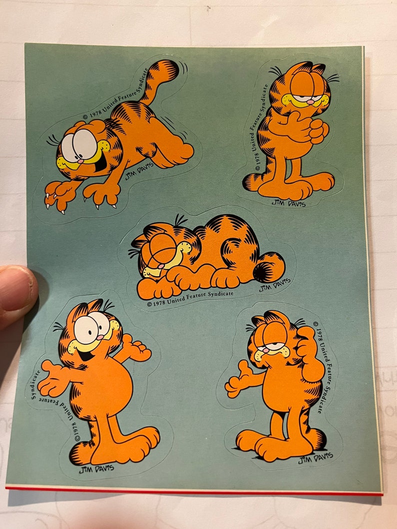 Vintage Stickers Garfield - Etsy
