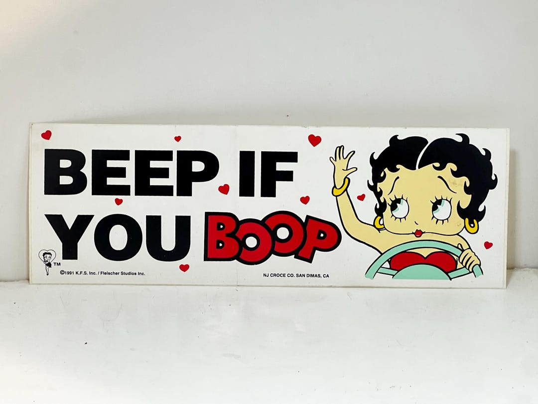 Betty Boop Bumper Sticker - Etsy