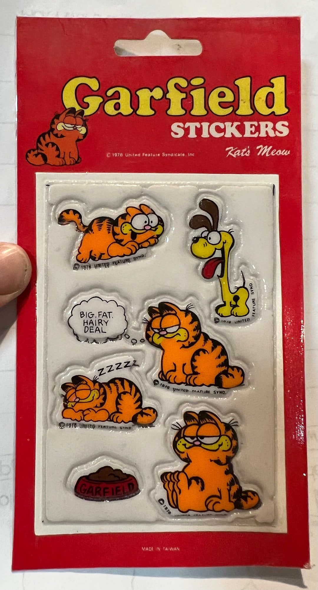 Vintage Stickers Garfield 1978 Puffy - Etsy