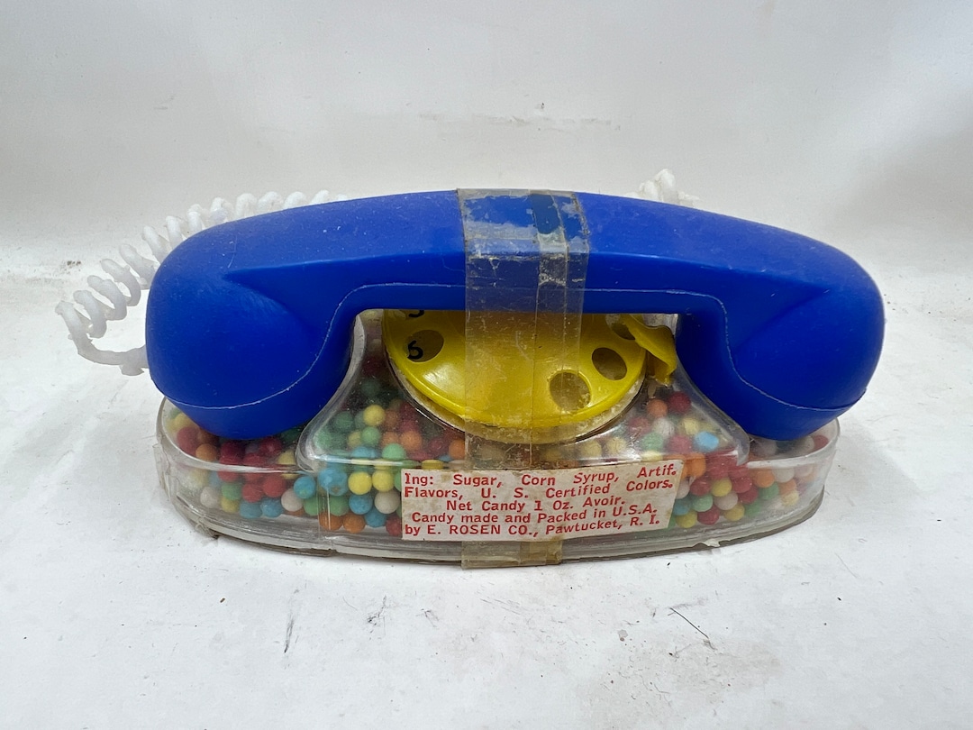 Vintage Plastic Telephone Candy Holder - Etsy