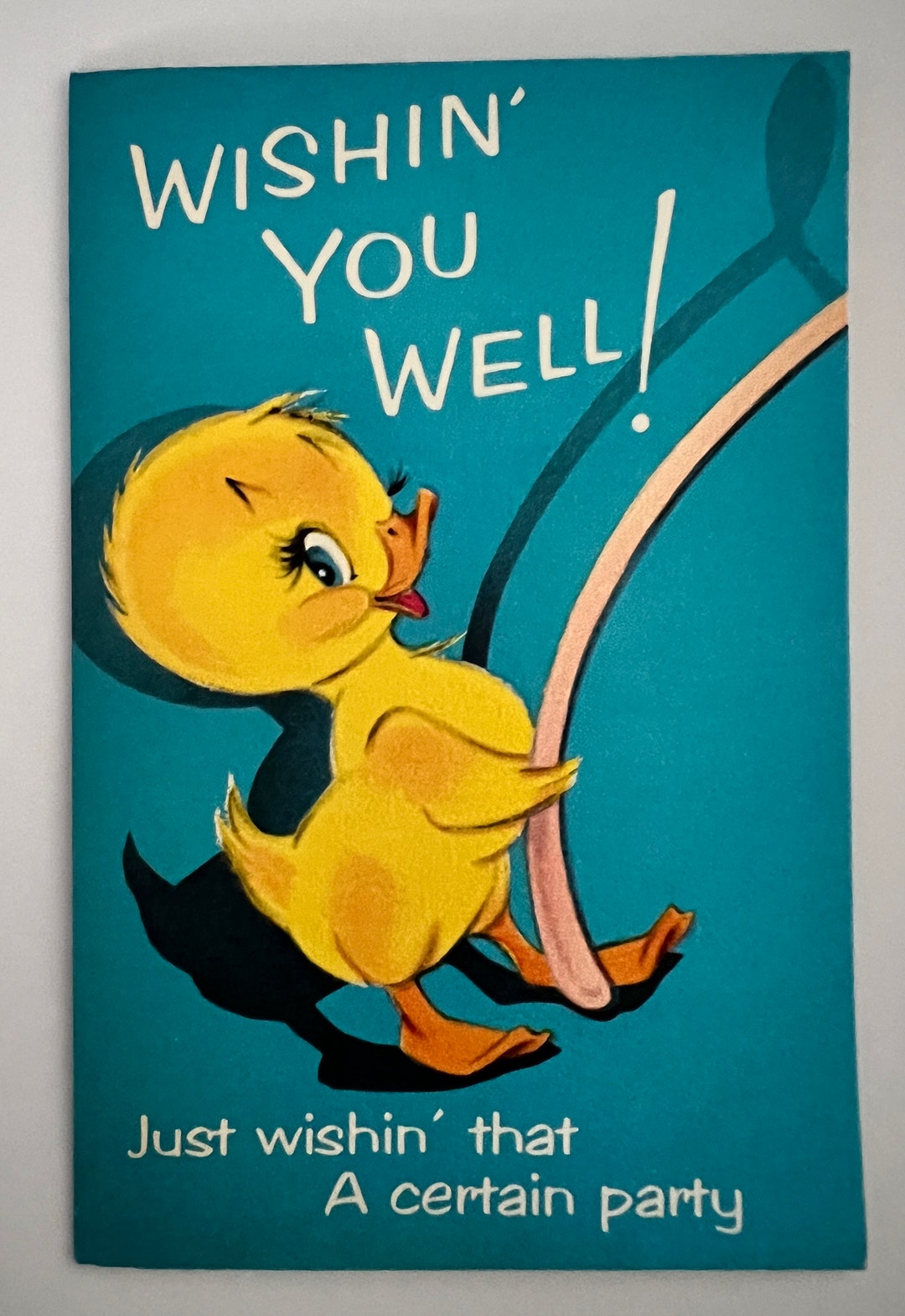 Vintage Norcross Get Well Card Duck Wishbone NOS - Etsy