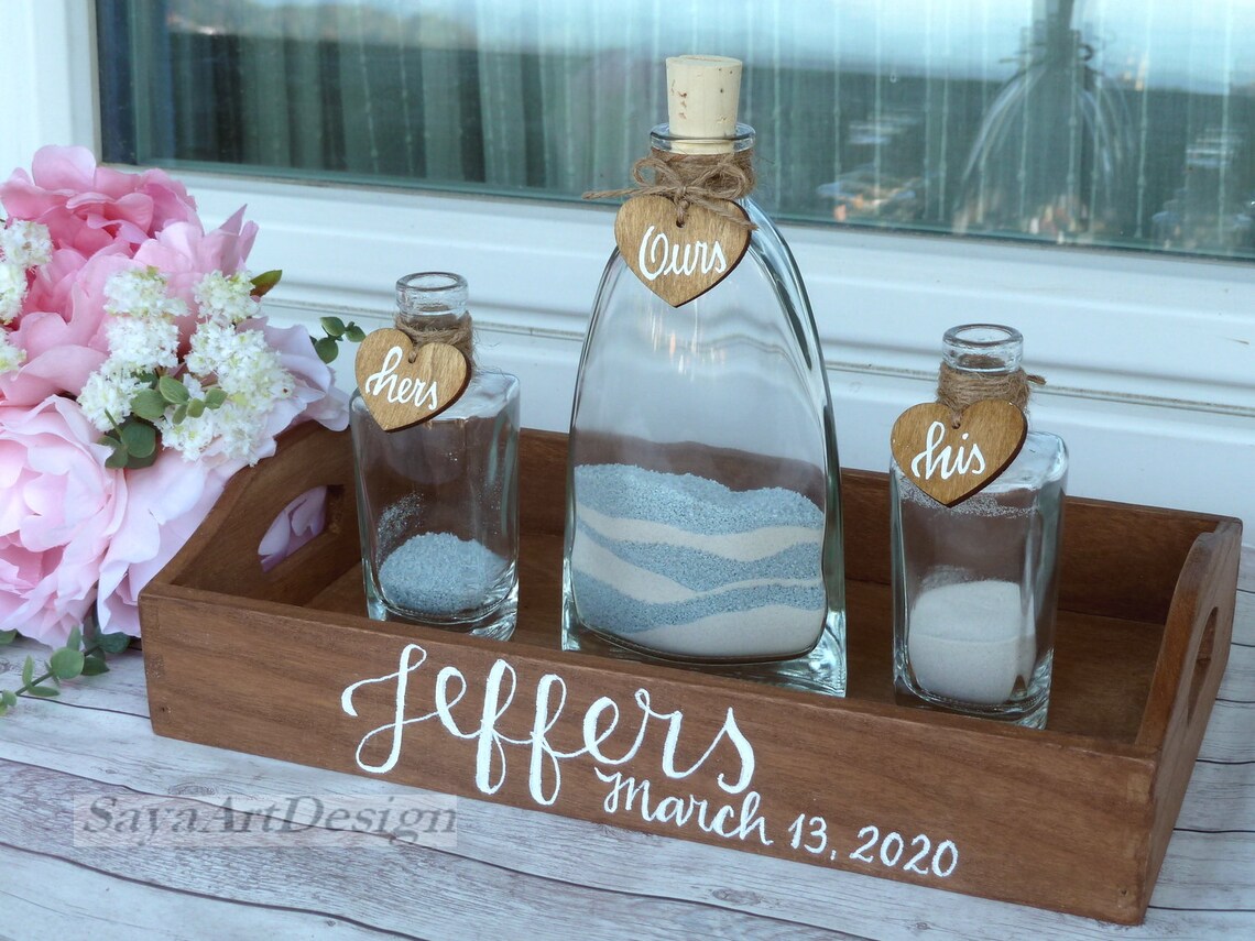 Sand Ceremony Set. Wedding Unity Sand Ceremony. Rustic Chic. | Etsy