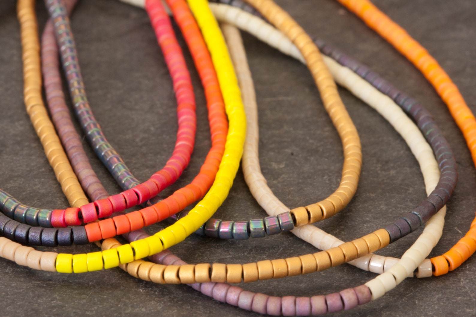 Stacking Friendship Bracelet Minimalist Matte Gold and - Etsy