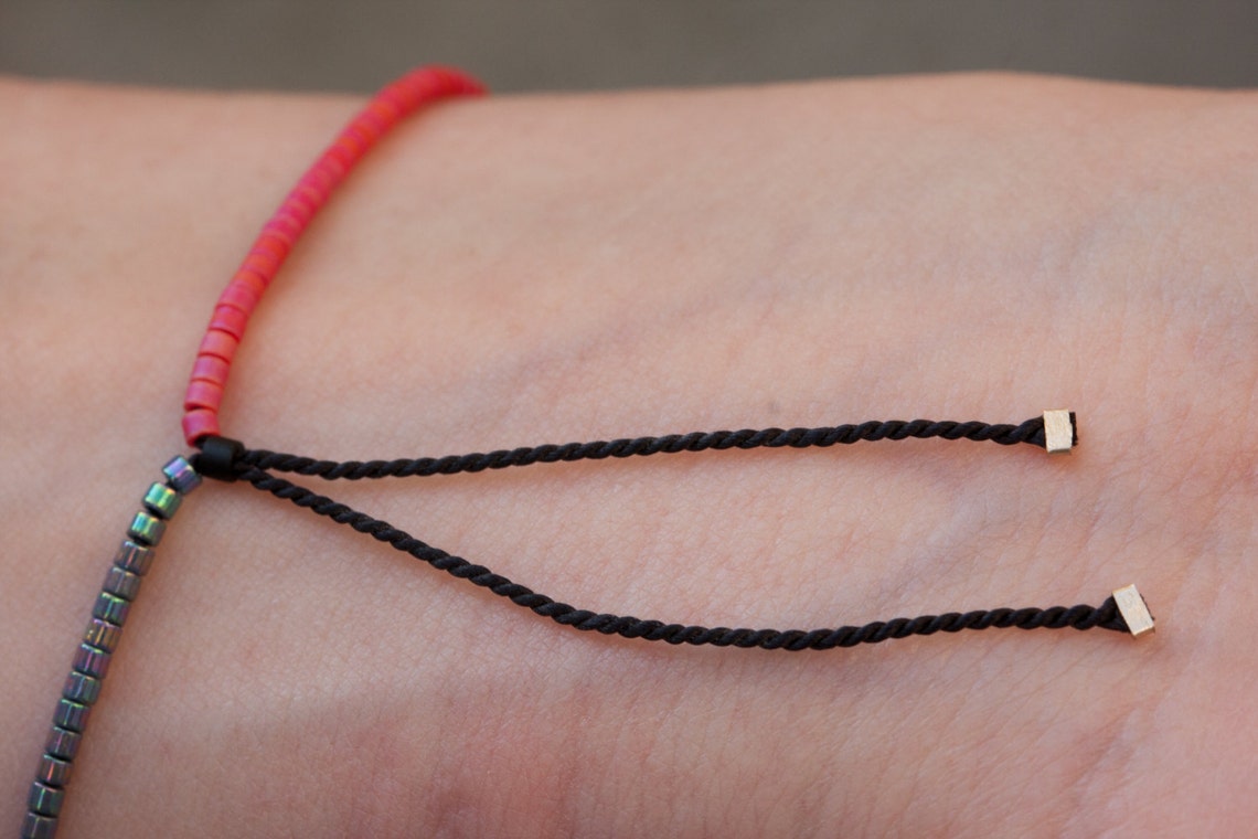 Stacking Friendship Bracelet Minimalist Matte Gold and - Etsy