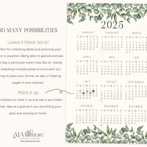 2025 Year at a Glance Calendar | Year at a Glance Calendar Makes a ...