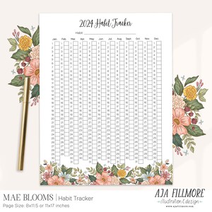 2024 Habit Tracker | Habit Tracker, Habit Tracker, Goal Tracker, Habit ...