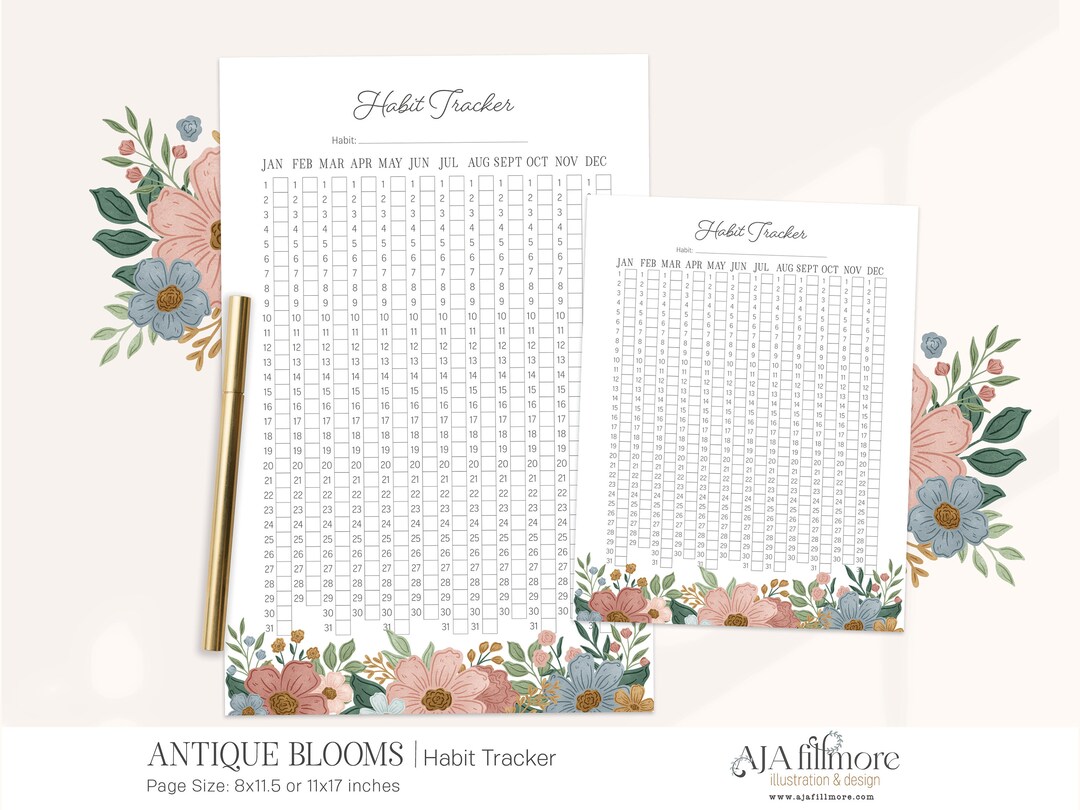 2024 Habit Tracker | Habit Tracker, Habit Tracker, Goal Tracker, Habit ...