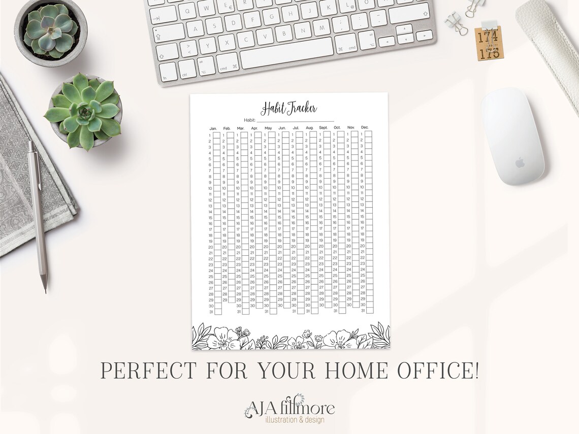 Blank Habit Tracker | Habit Tracker, Habit Tracker, Goal Tracker, Habit ...