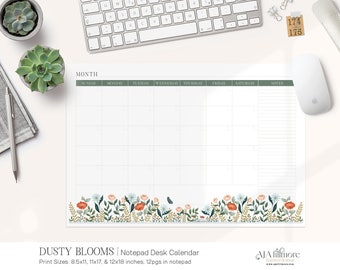 Blank Desk Calendar Desk Notepad Calendar Makes a Great Gift for the ...