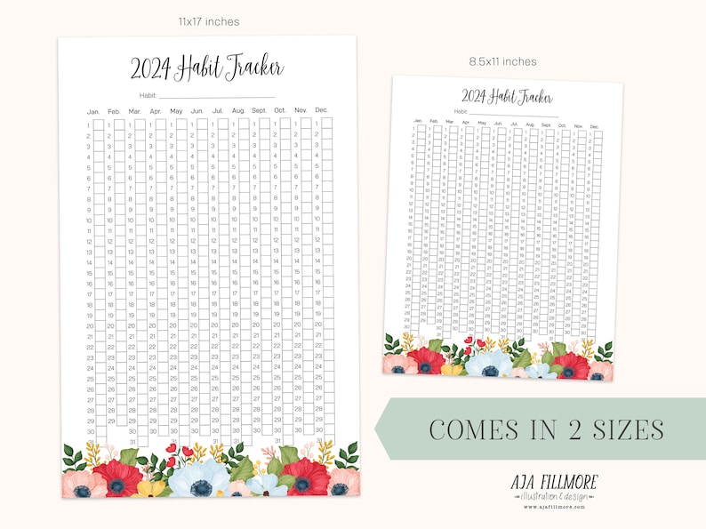 2024 Habit Tracker Habit Tracker, Habit Tracker, Goal Tracker, Habit ...