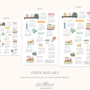 2025 Year at a Glance Calendar | Year at a Glance Calendar, Yearly ...