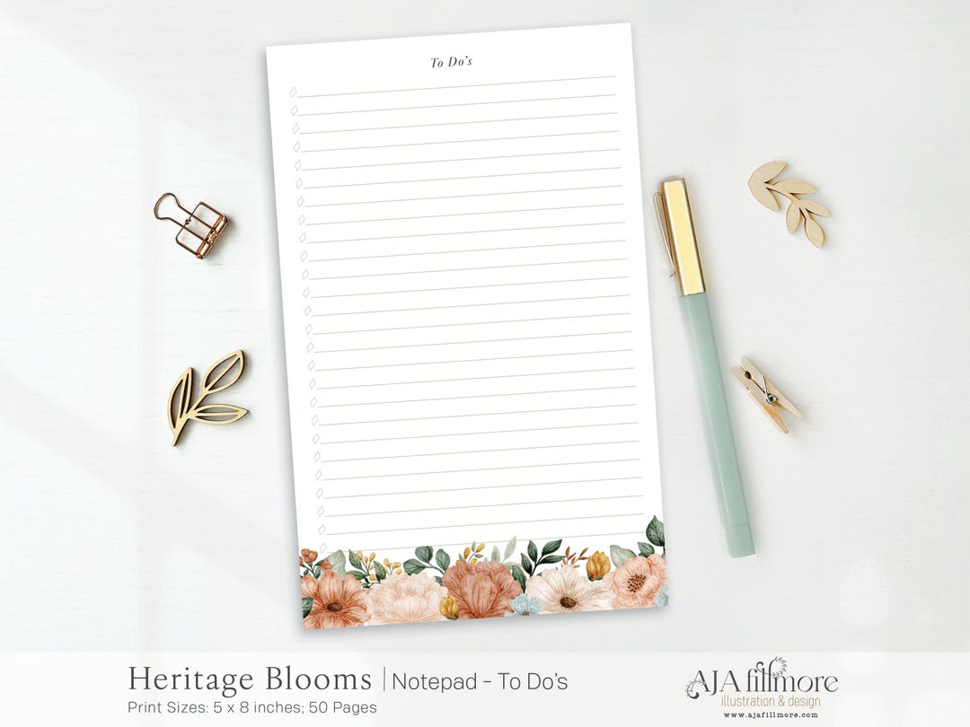 To Do List Notepad, Cute Task Planner, 5x8 Tear off Pad, Daily ...
