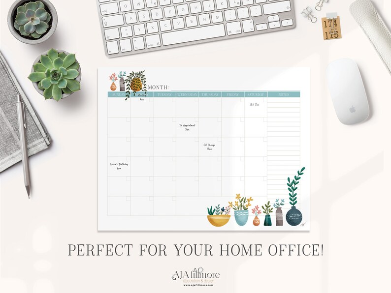 Blank Desk Calendar | Desk Notepad Calendar Makes a Great Gift for the ...