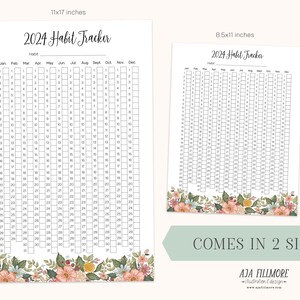 2024 Habit Tracker | Habit Tracker, Habit Tracker, Goal Tracker, Habit ...