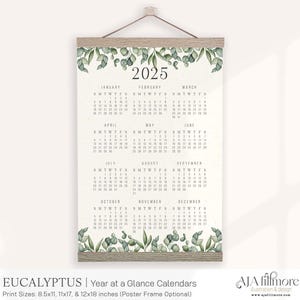 2025 Year at a Glance Calendar | Year at a Glance Calendar Makes a ...