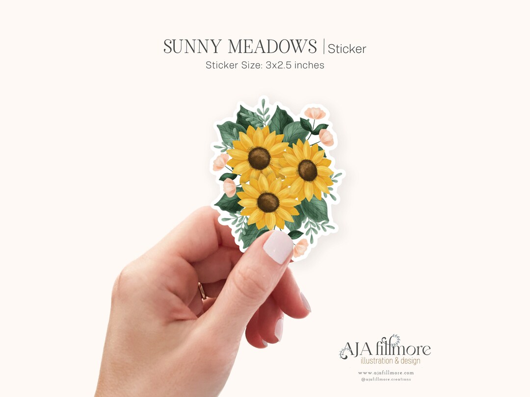 Sunflower Sticker | Flower Sticker, Sunflower Sticker Svg, Laptop ...