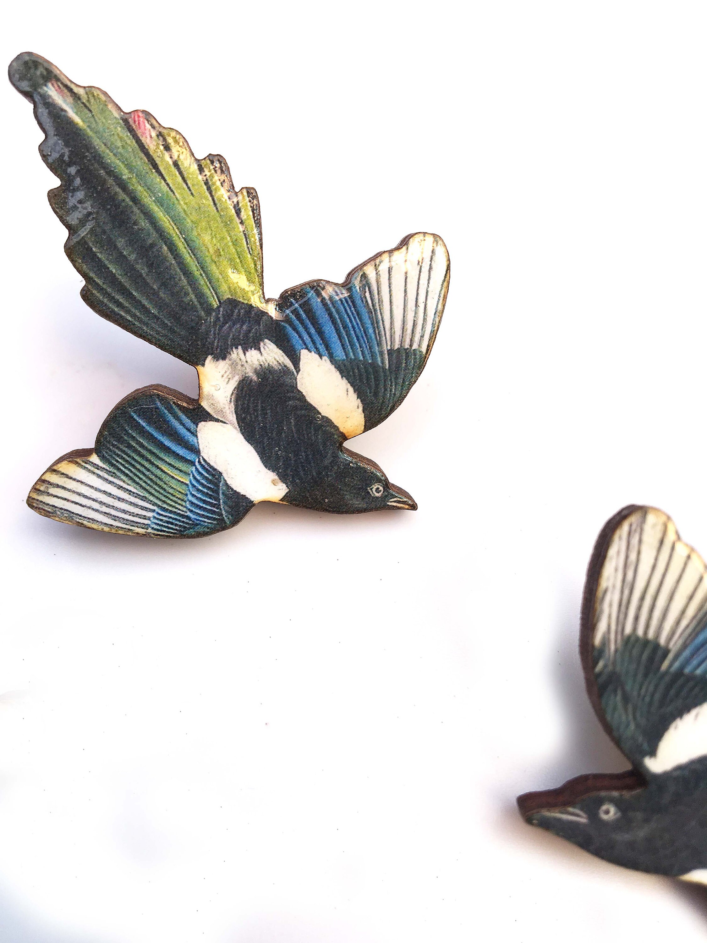 Magpie Brooches Magpie Collar Pins - Etsy Canada