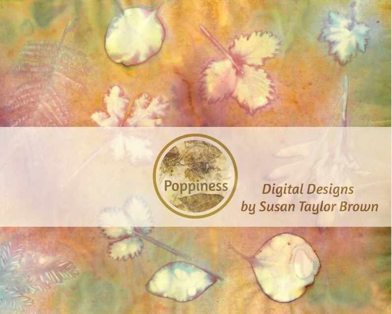 Leaf Impressions Digital Paper Download Collage Sheet Junk Journals SET ...