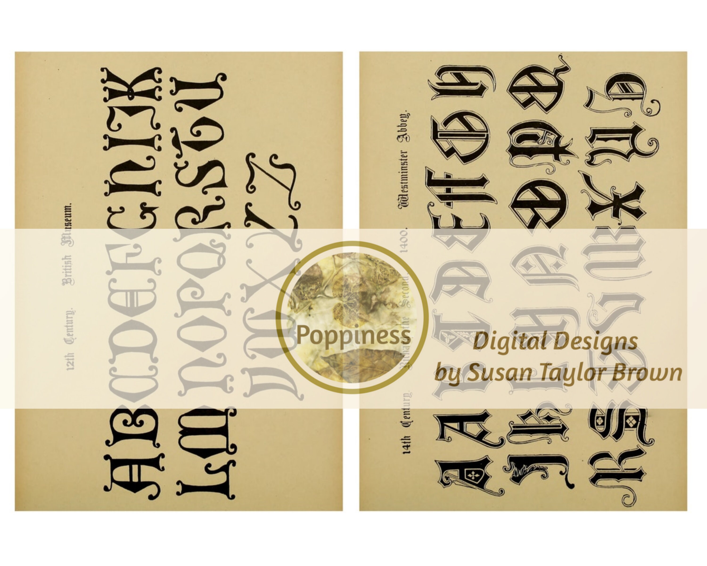 Vintage Alphabets Digital Download for Junk Journal Collage | Etsy