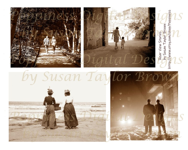 SEPIA PHOTOS DIGITAL Rear View Stories Digital Collage - Etsy