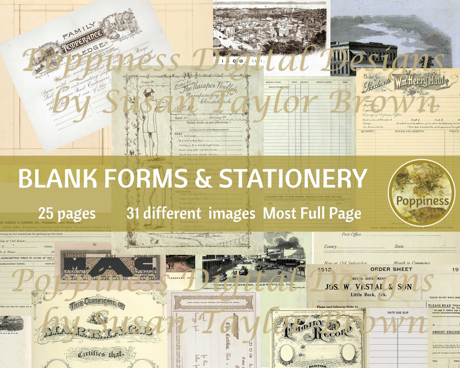 VINTAGE STATIONERY & BLANK Forms Printable Ephemera for Junk - Etsy