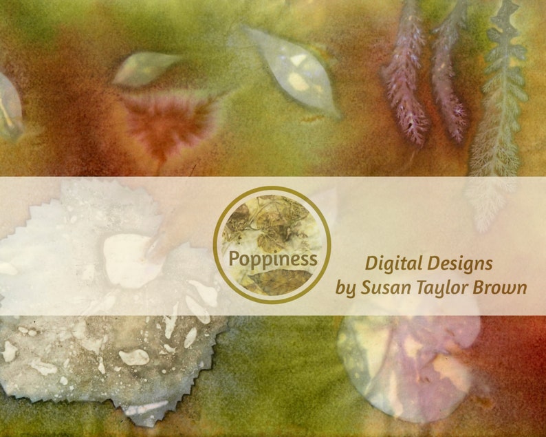 Leaf Impressions Digital Paper Download Collage Sheet Junk Journals SET ...