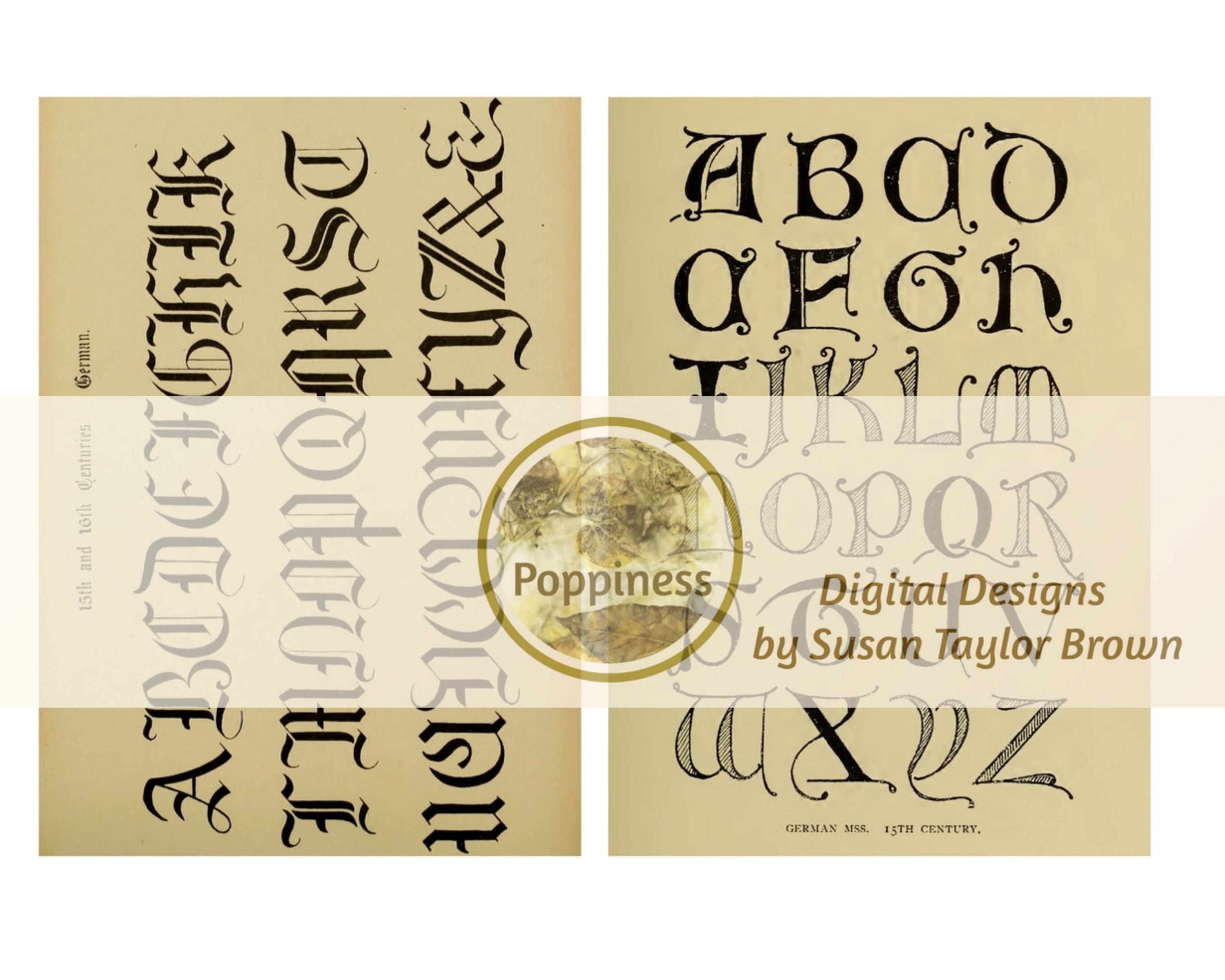 Vintage Alphabets Digital Download for Junk Journal Collage - Etsy