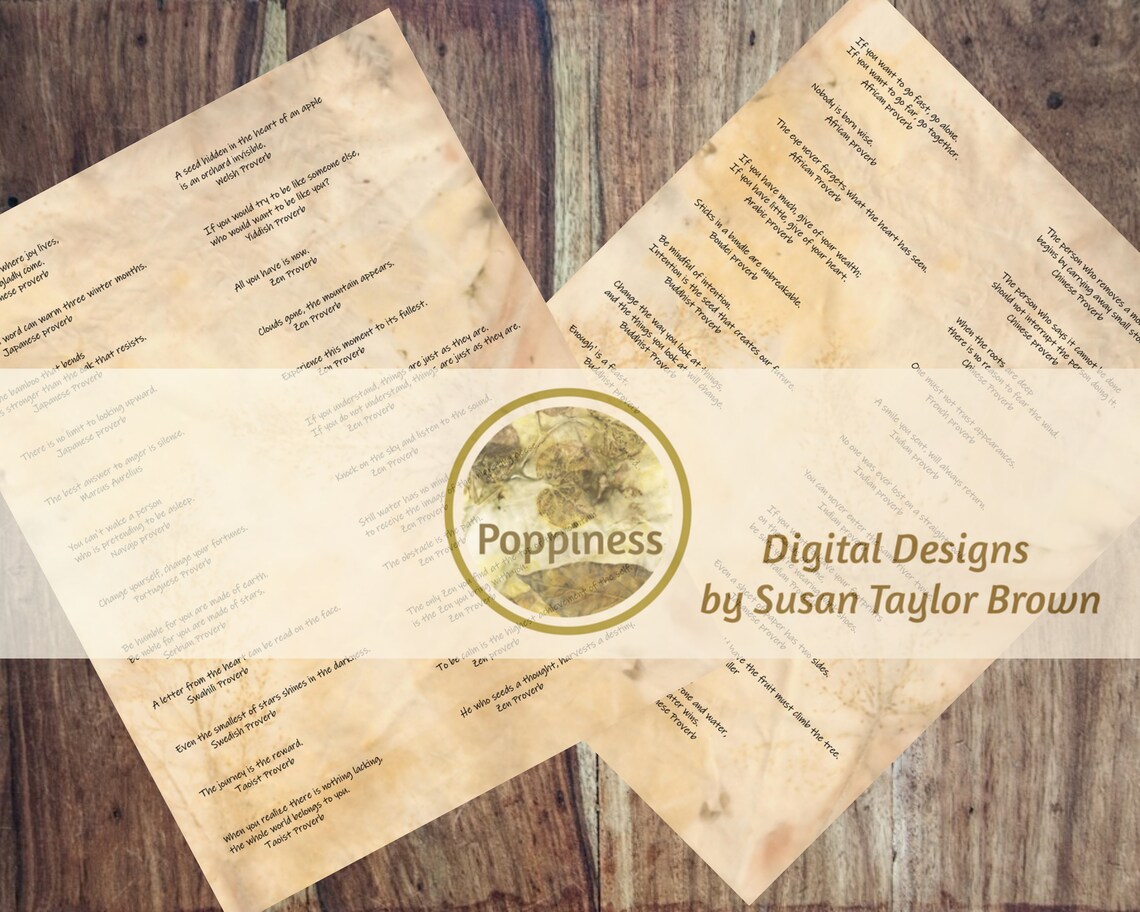 Printable Quotes About PROVERBS Digital Collage Sheet Junk - Etsy