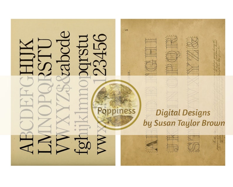 Vintage Alphabets Digital Download for Junk Journal Collage - Etsy