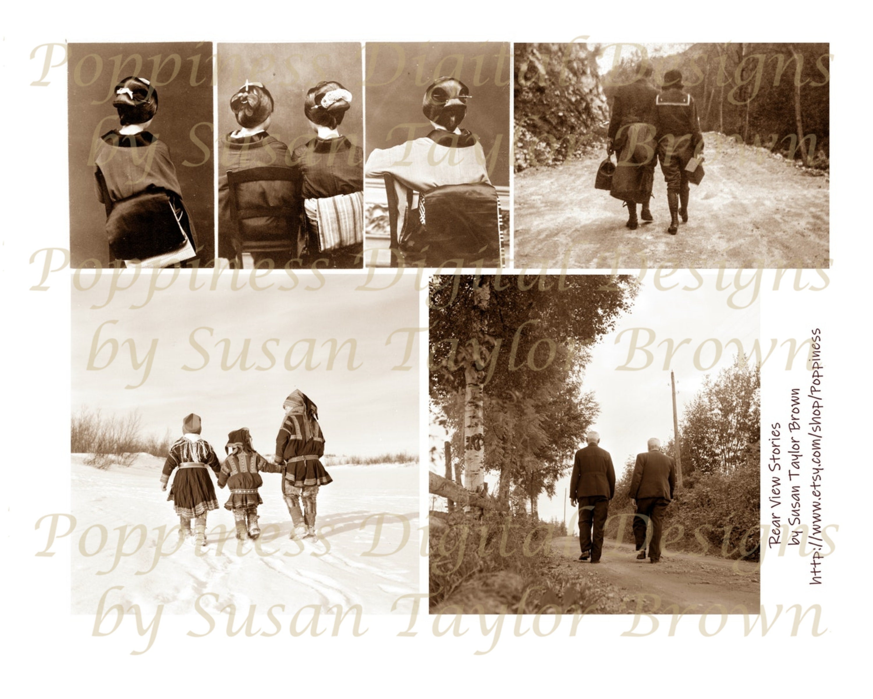 SEPIA PHOTOS DIGITAL Rear View Stories Digital Collage - Etsy
