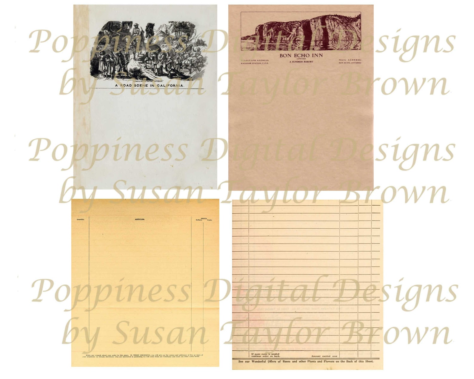 VINTAGE STATIONERY & BLANK Forms Printable Ephemera for Junk - Etsy
