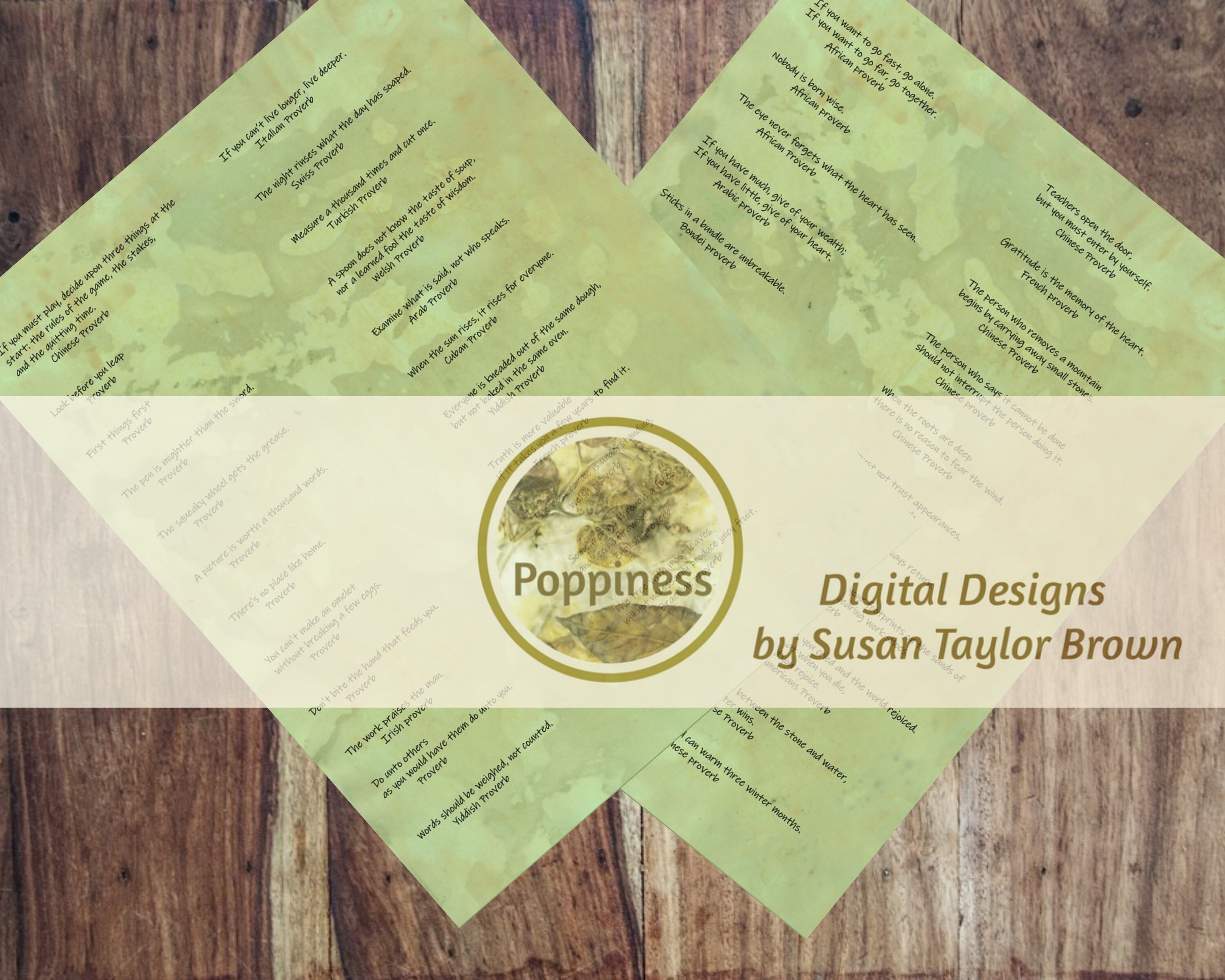 Printable Quotes About PROVERBS, Digital Collage Sheet Junk Journals ...