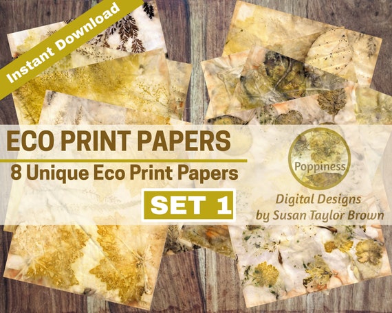 Eco Dyed Nature Prints Digital Download Junk Journal Pages | Etsy