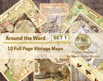 Antique Map Digital Paper Vintage Maps European Maps Scotland London ...