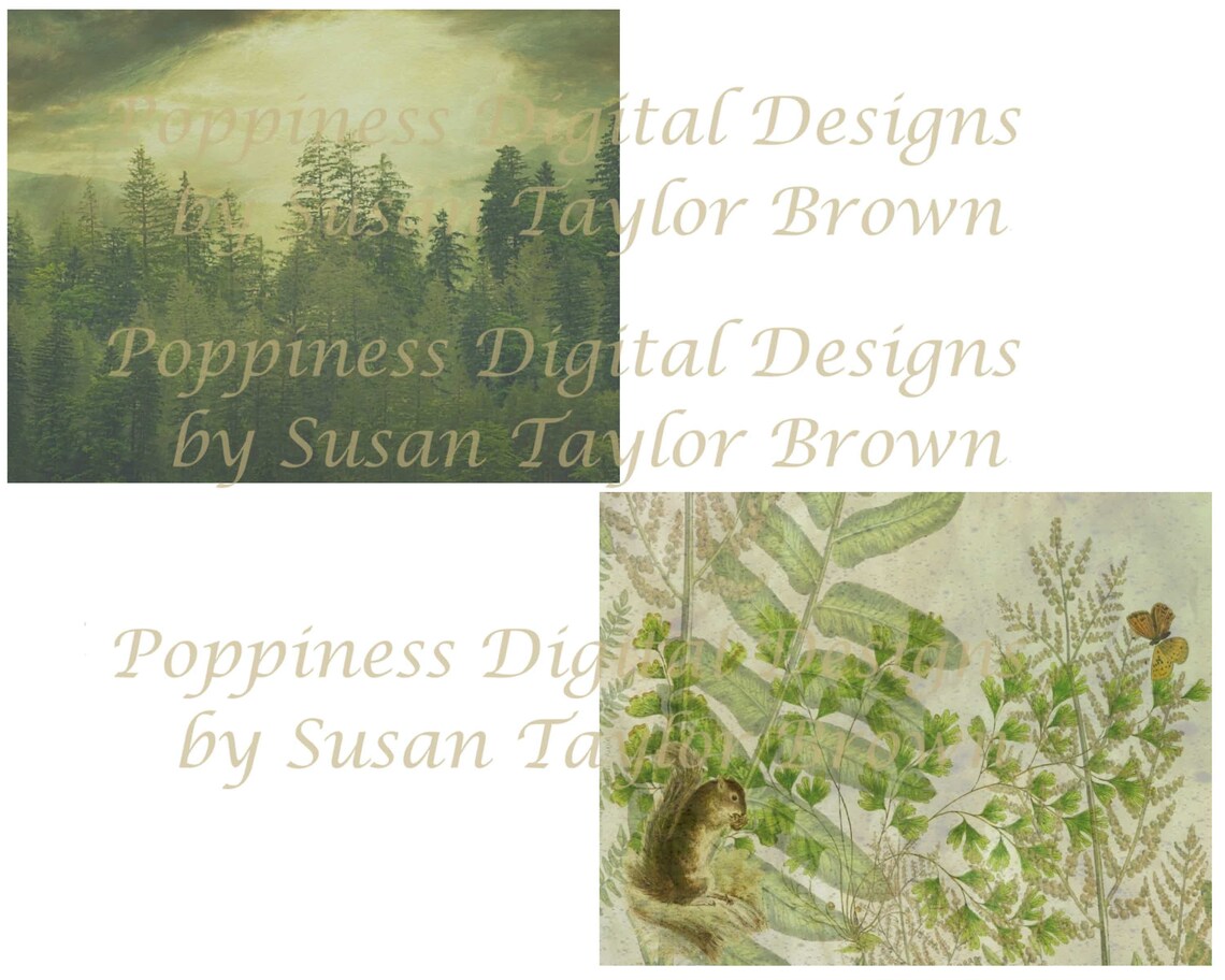 WOODLAND Wander DIGITAL PAPER Printable Digital Junk Journal - Etsy