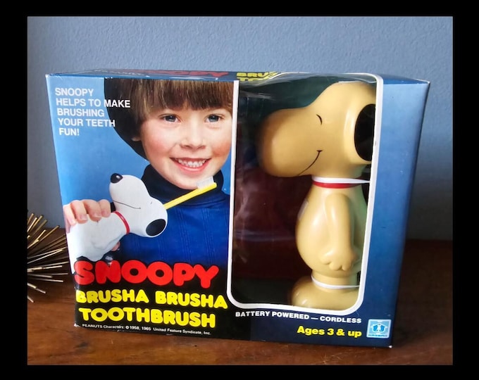 1981 Snoopy Brusha Brusha Toothbrush. New in Original Packaging. - Etsy