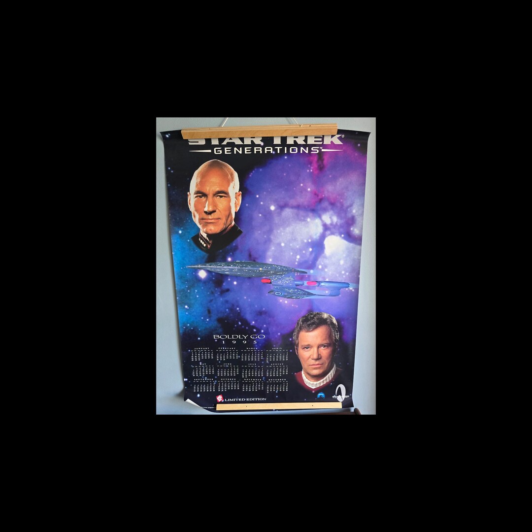 1994 Star Trek Generations Promo Poster With 1995 Calendar. - Etsy