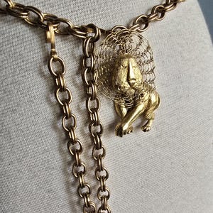 Vintage Adjustable Lion Chain Belt. - Etsy