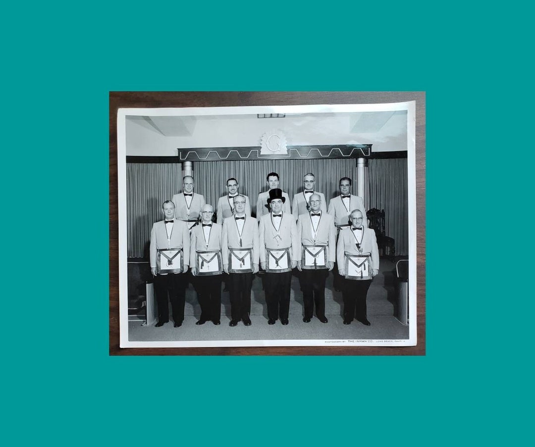 Found Image. 1950s Formal Photo of Men in Their Masonic - Etsy