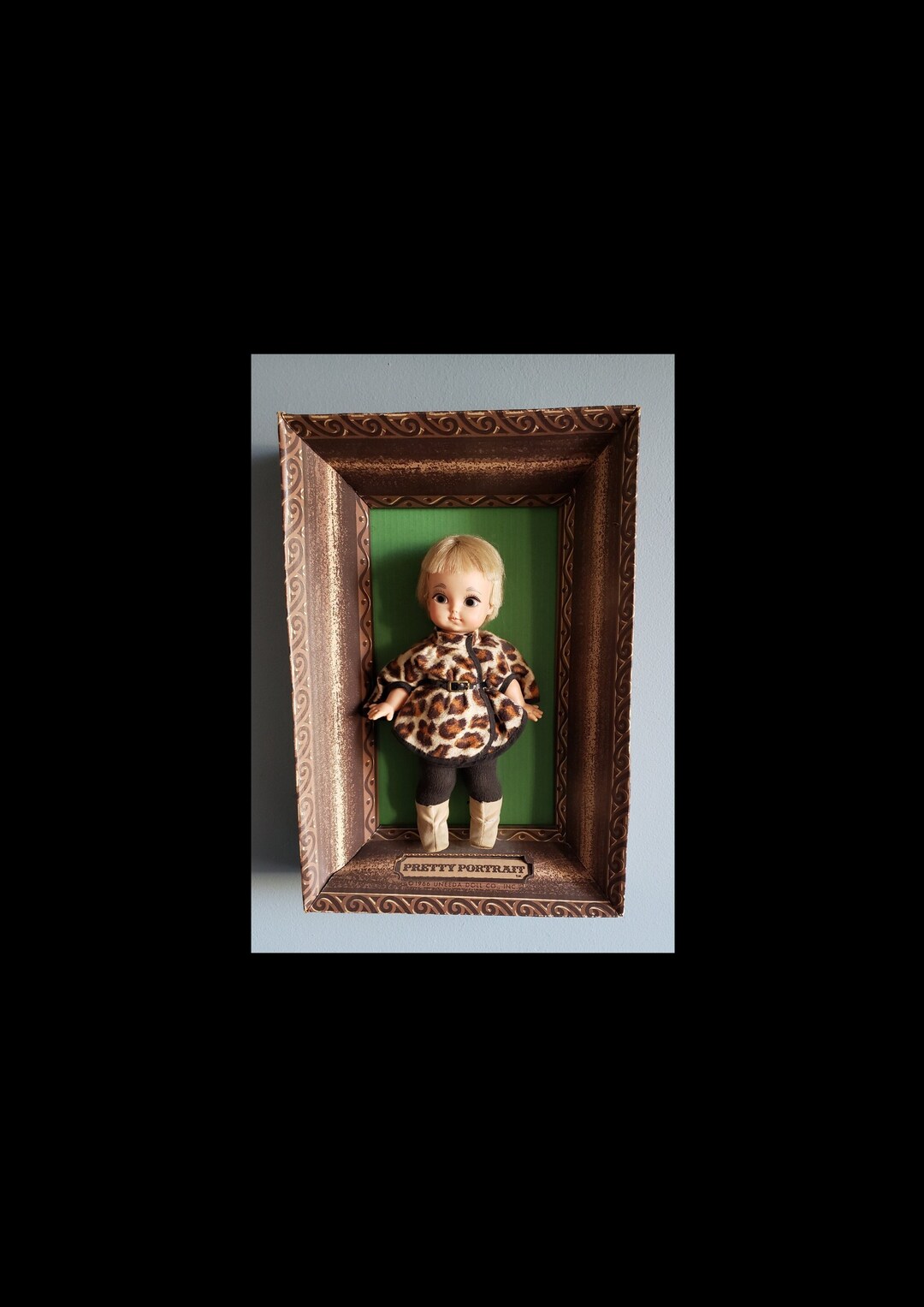1966 Pretty Portrait Leopard Clad Doll in Original Picture Frame Box ...