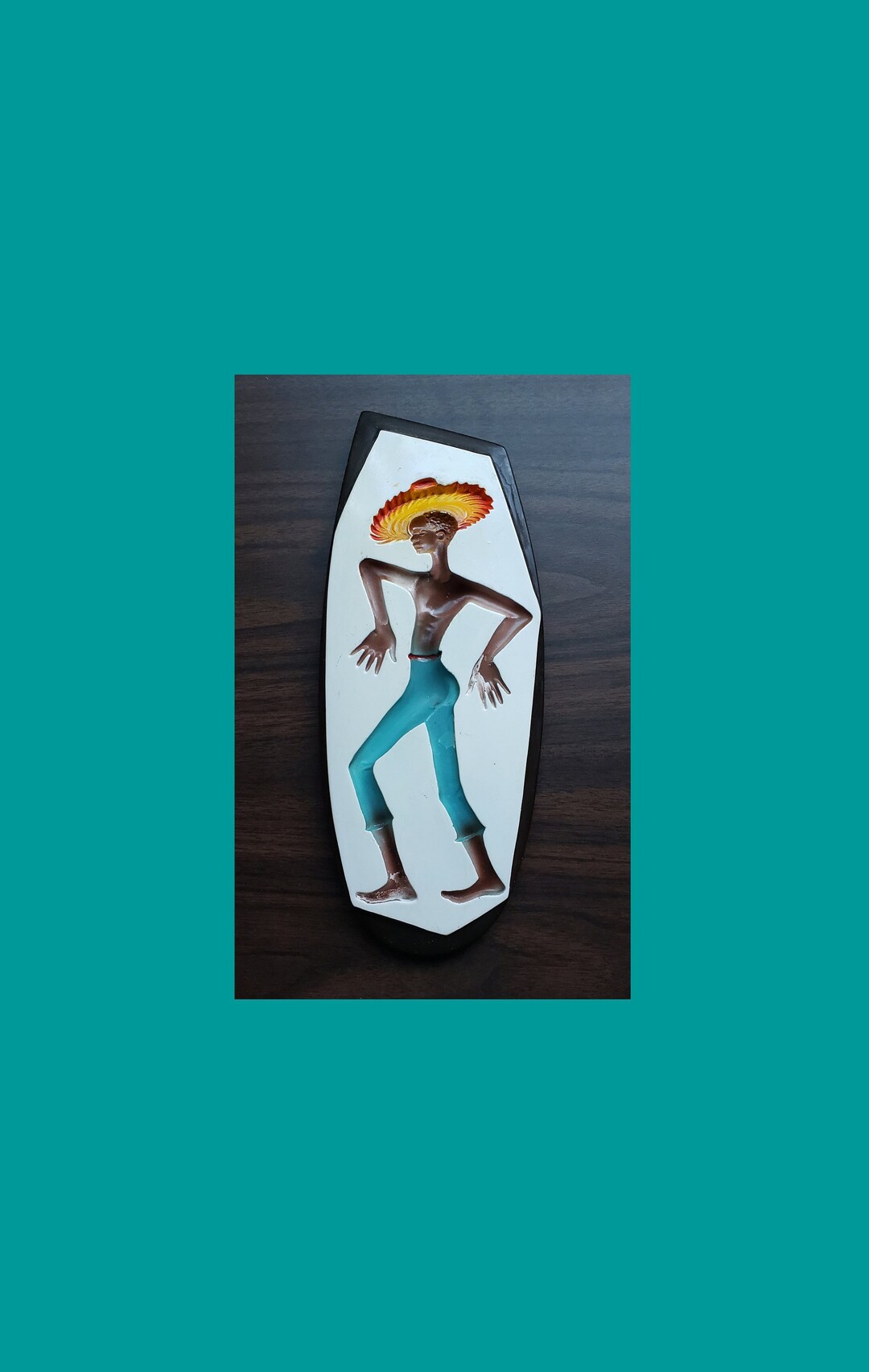 Vintage Calypso Dancer Asymmetrical Chalkware Wall Plaque. - Etsy