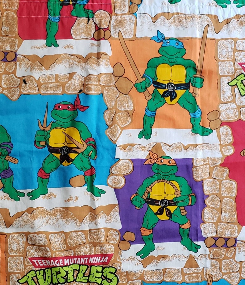 1980s Teenage Mutant Ninja Turtles Window Curtains and - Etsy