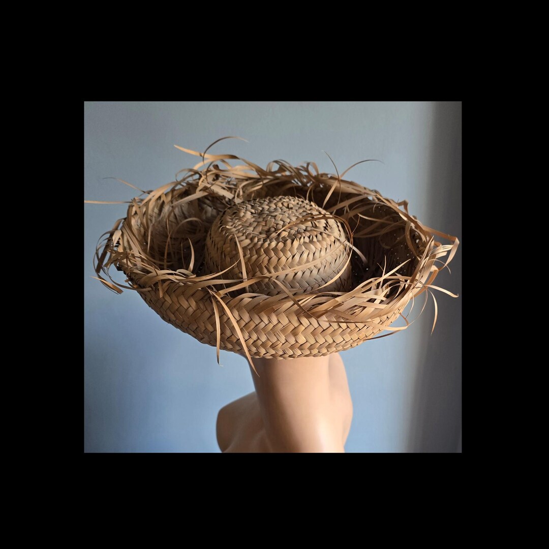 Vintage Natural Woven Beachcomber Hat. - Etsy