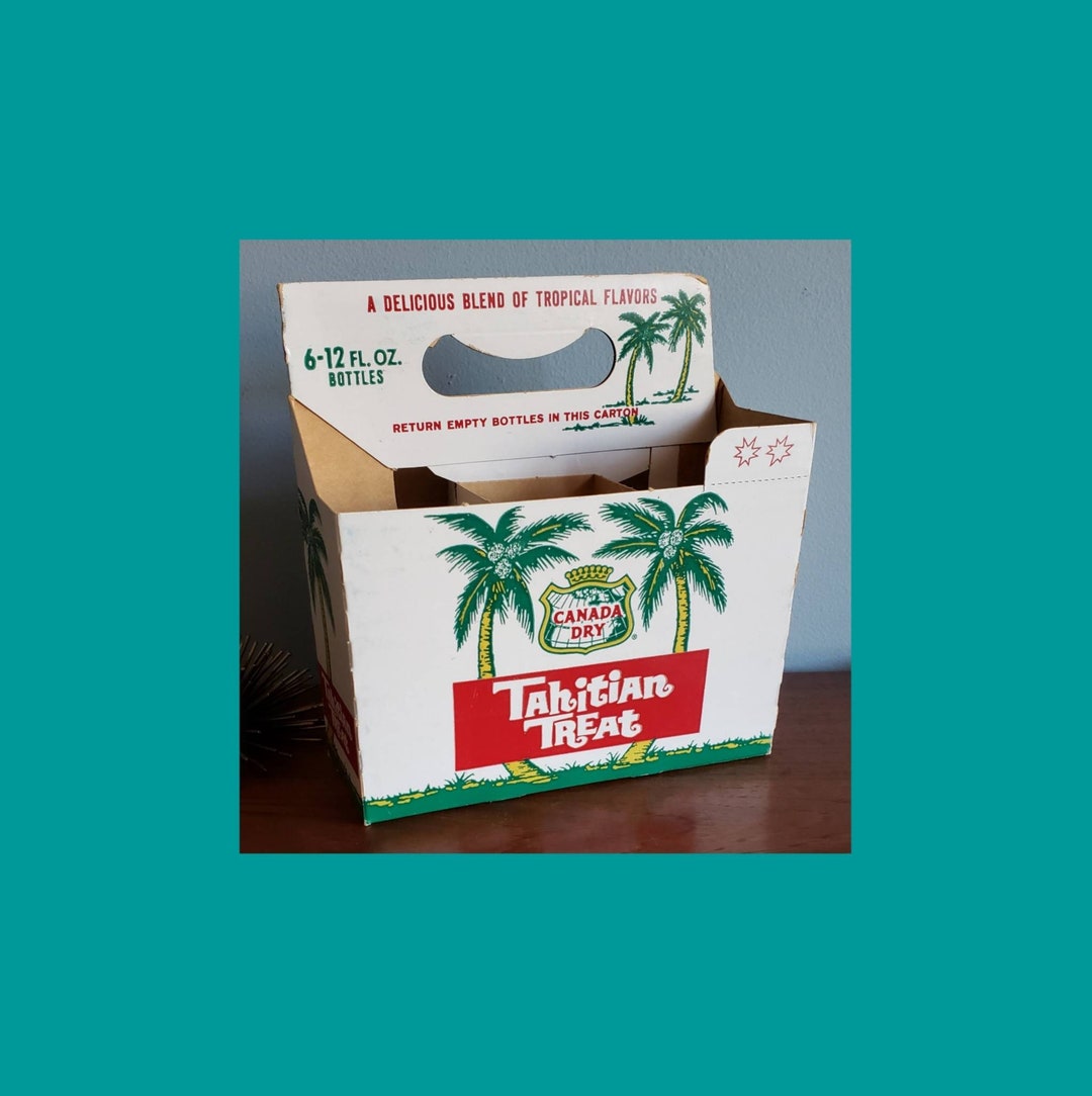Vintage Soda Pop Bottle Carton Canada Dry Tahitian Treat. - Etsy