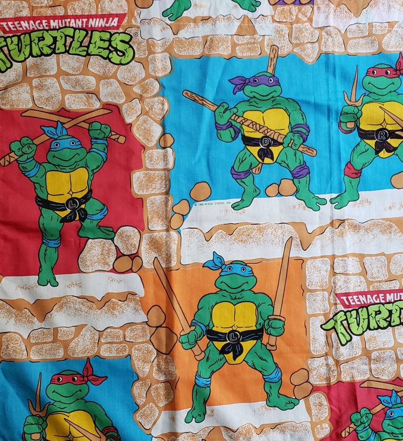 1980s Teenage Mutant Ninja Turtles Window Curtains and - Etsy