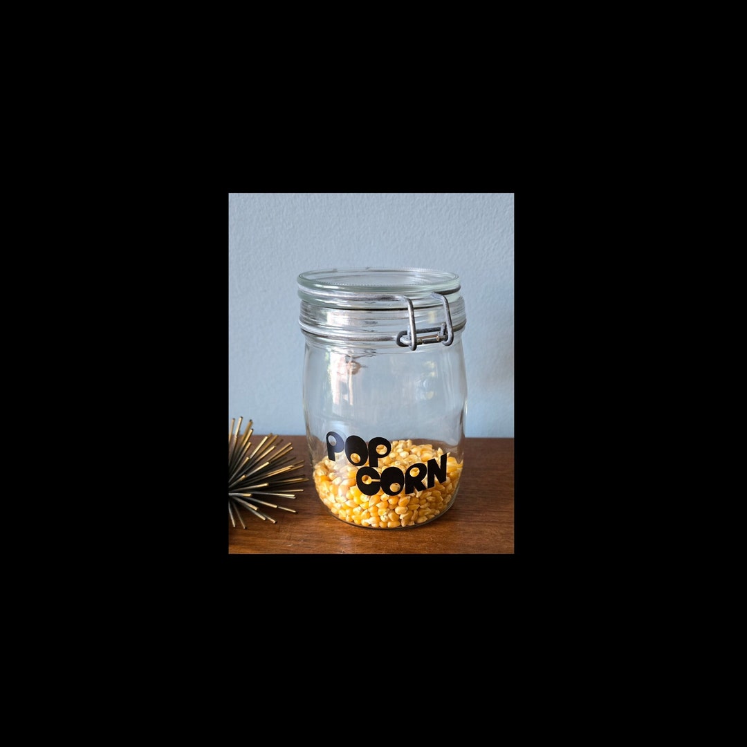 Vintage 1970s Wire Bail Popcorn Storage Jar. - Etsy