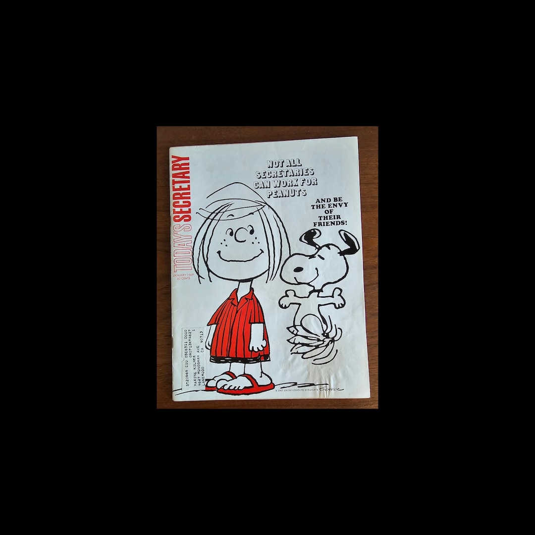 1967 Snoopy Peanuts Collectible Magazine. Today's Secretary. - Etsy