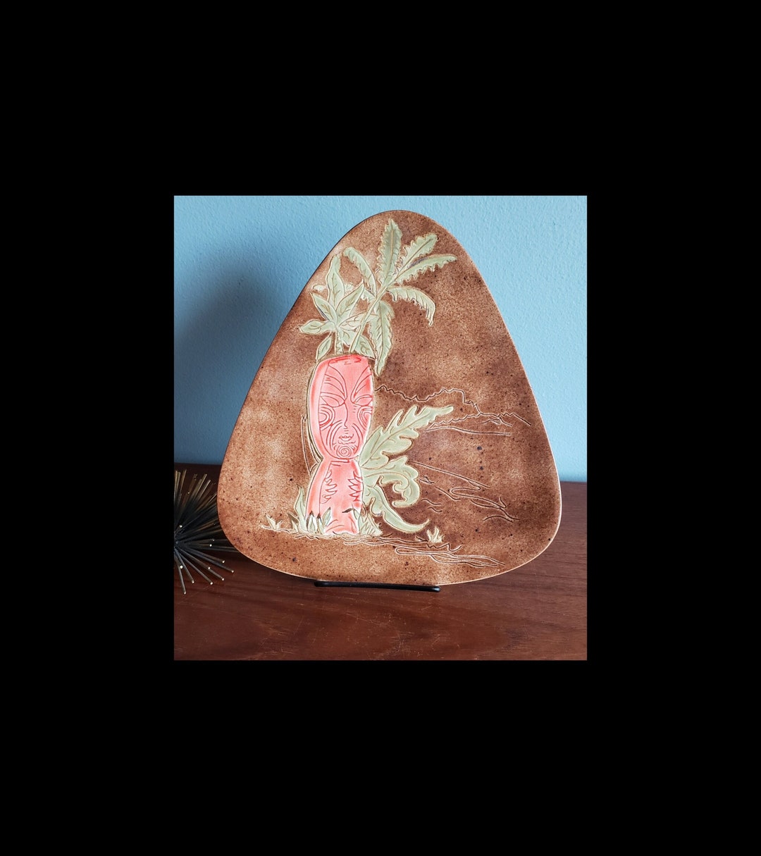 MCM Tiki God Triangle Trinket Dish or Wall Hanging. - Etsy