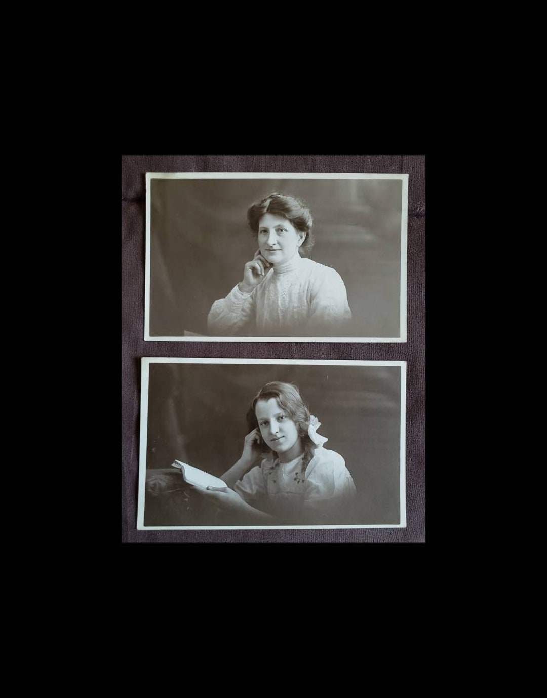 Found Images. 1913 Photo Postcard Portraits of Woman and Girl by Van ...