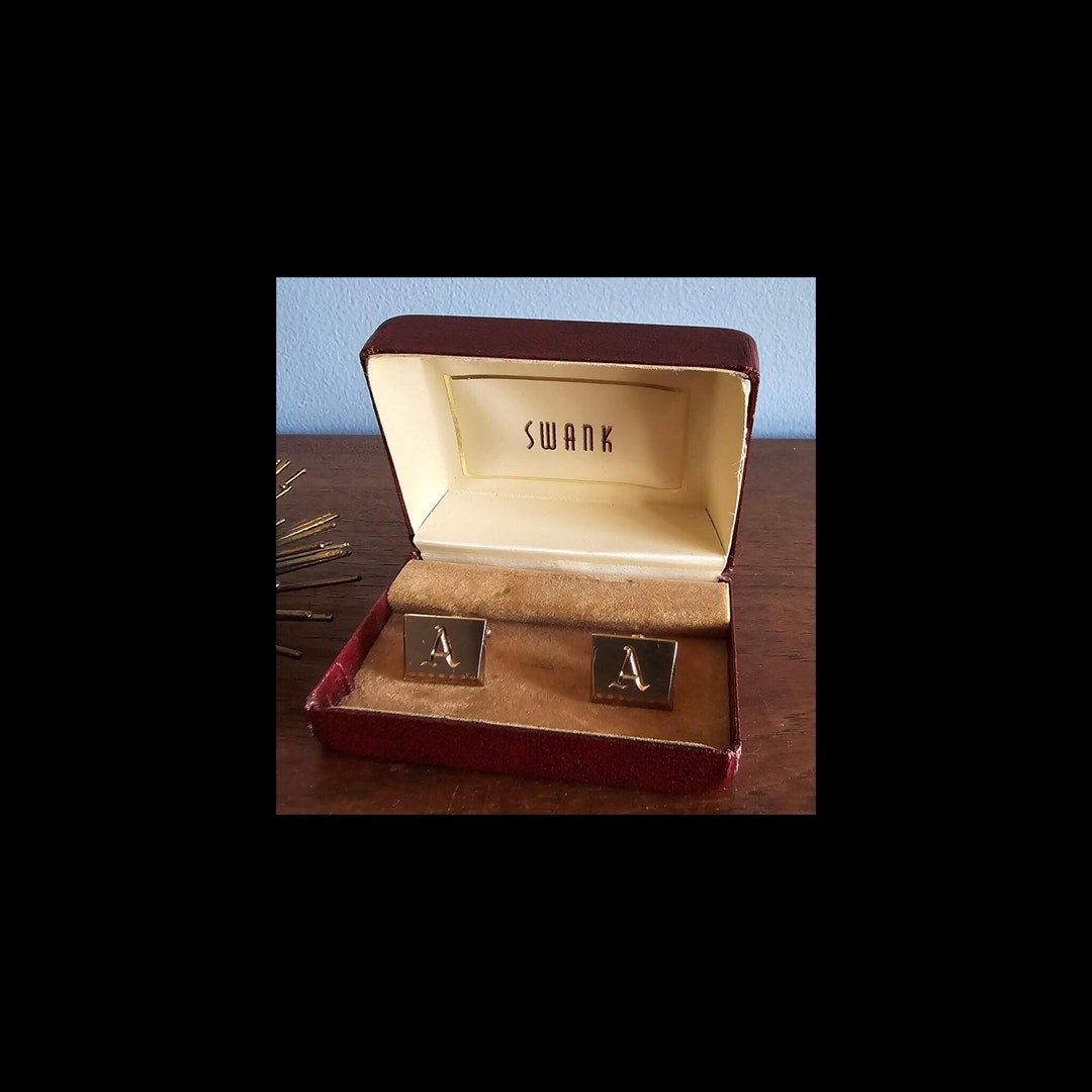 Vintage Swank A" Monogram Cufflinks New in Original Box. - Etsy
